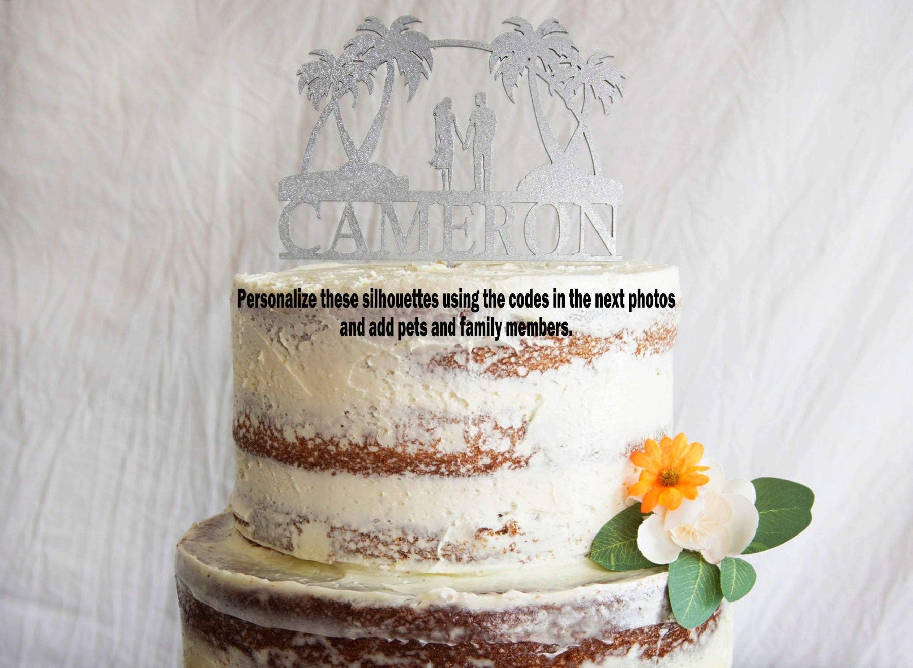Palm Tree Themed Wedding Cake Wedding Cake Topper Beach Honeymoon